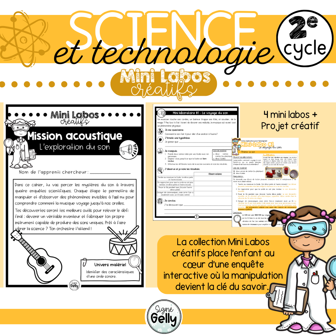 Mini labos créatifs - Le son – Signé Gelly
